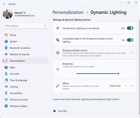 How To Use Dynamic Lighting On Windows