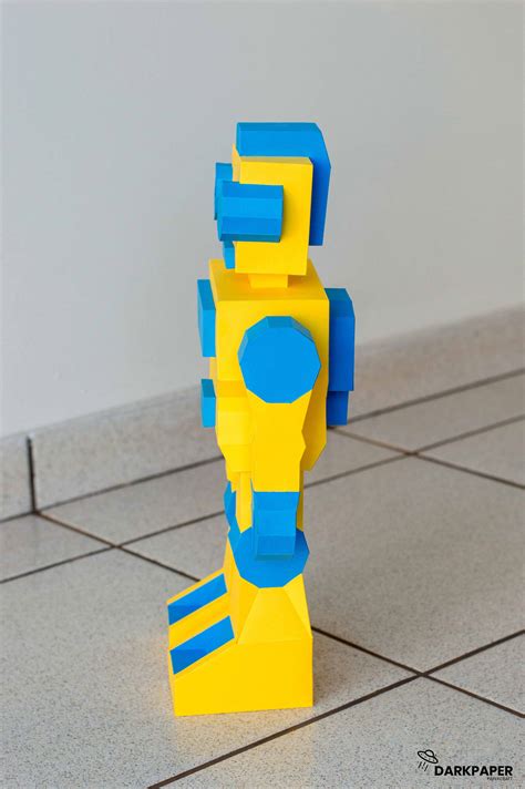 Vintage Robot Papercraft Template Diy Papercraft Low Poly Etsy