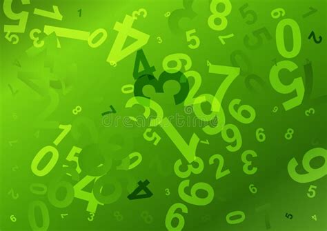 Green Random Numbers Background Vector Art Stock Vector Illustration