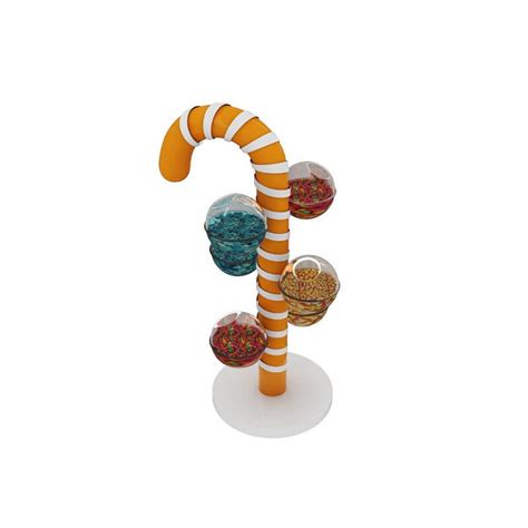 Creative Candy Cane Display Custom Candy Box Display Decorations For Sale Candy Display