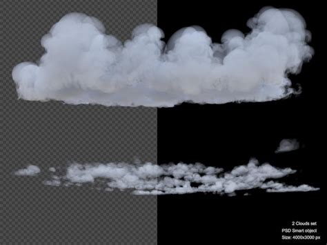 Premium PSD Clouds Isolated D Render