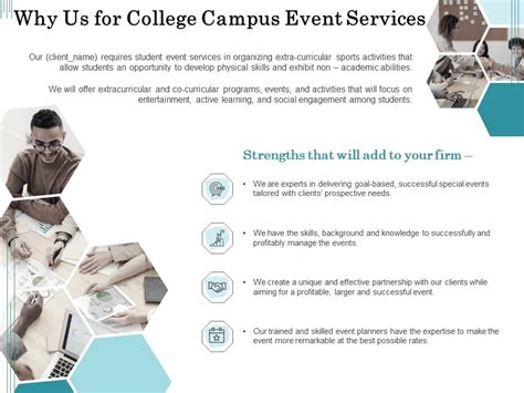 Promoting University Event Why Us For College Campus Event Services Ppt Pro