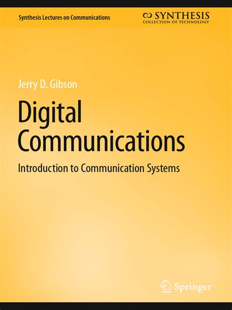 Jerry D Gibson Digital Communications Introduction To
