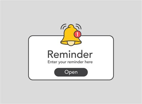 Premium Vector Reminder Notifications Page With Alert Bell Icon In Flat Style Event Notice