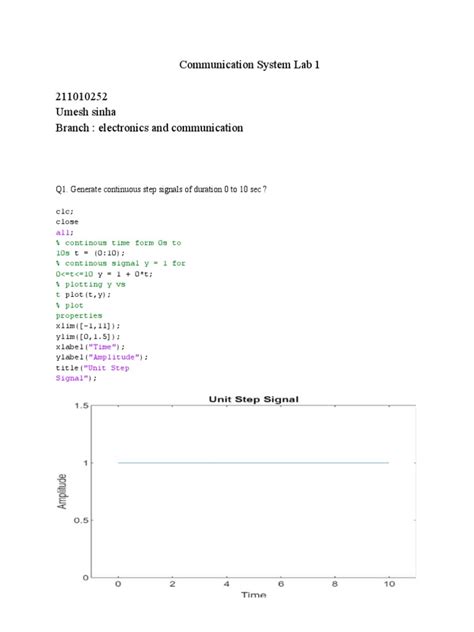 Umesh Sinha Communication System Lab Pdf Frequency Modulation Modulation