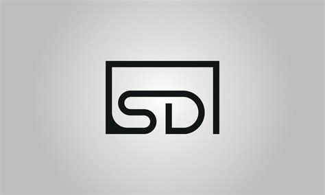 Letra Dakota Del Sur Logo Diseño Dakota Del Sur Logo Con Cuadrado