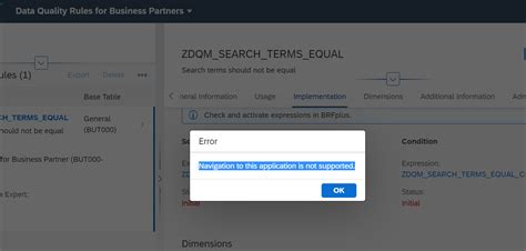 navigation to this application is not supported i sap community