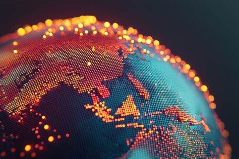 Global Network Digital Earth Connectivity Data Innovation Stock Illustration Illustration Of