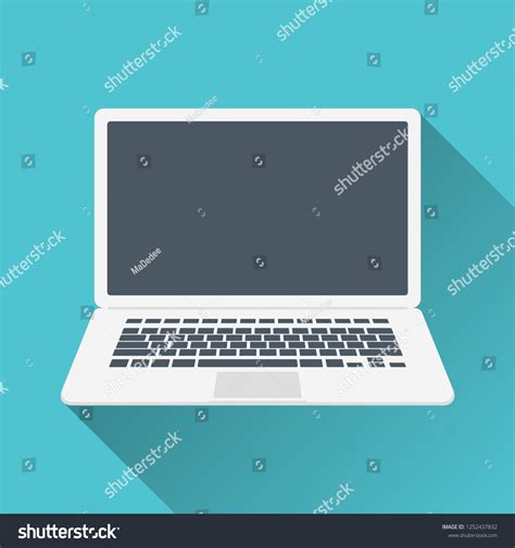 Laptop Vector Flat Icon Illustration Stock Vector Royalty Free Shutterstock