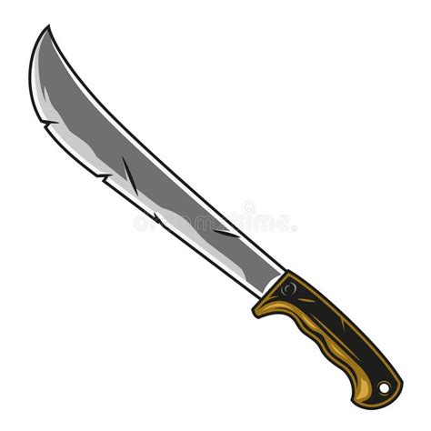 Vintage Colorful Template Of Machete Stock Vector Illustration Of