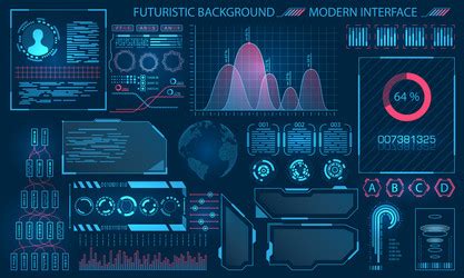 Futuristic Hud Ui For App User Interface Vector Image