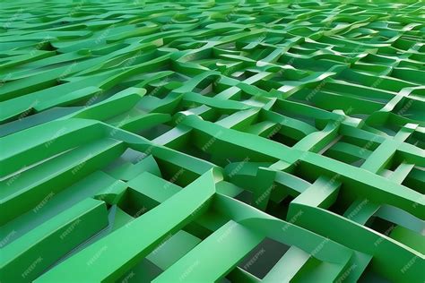 Premium Photo Intersecting Threedimensional Lines In Green Stock Illustration