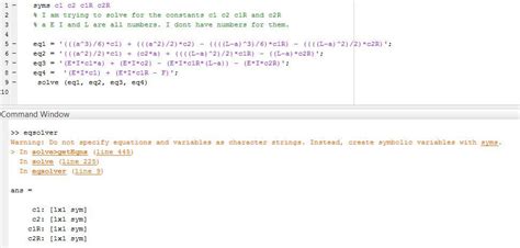 Homework Trying To Solve These Four Equations For The Four Constants