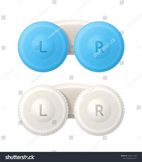 Vector Realistic Contact Lens Container Blue Stock Vector Royalty Free 1804915789 Shutterstock