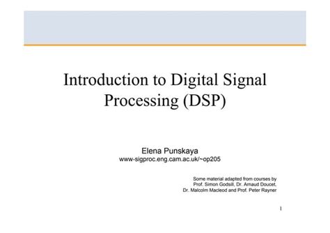 Introduction To Digital Signal Processing Pdf