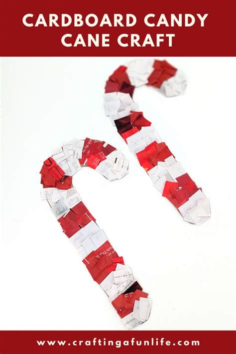 How To Make A Cardboard Candy Cane Christmas Craft
