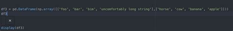 Atom Pandas Dataframe
