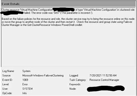 hyper v unable to move vm with linux centos to another node