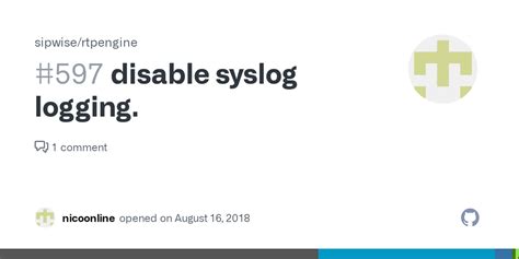 Disable Syslog Logging Issue Sipwise Rtpengine Github