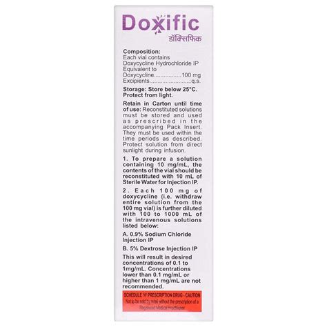 100mg Doxific Doxycycline Injection At 523 Vial Doxy Injection In Cuttack ID 23774125173