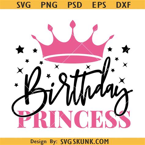 Birthday Princess Crown Svg