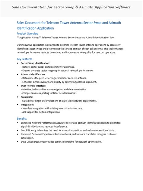sale documentation for sector swap app updated pdf