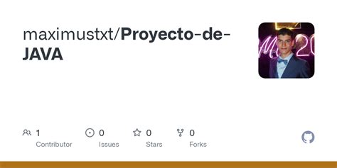 GitHub Maximustxt Proyecto De JAVA