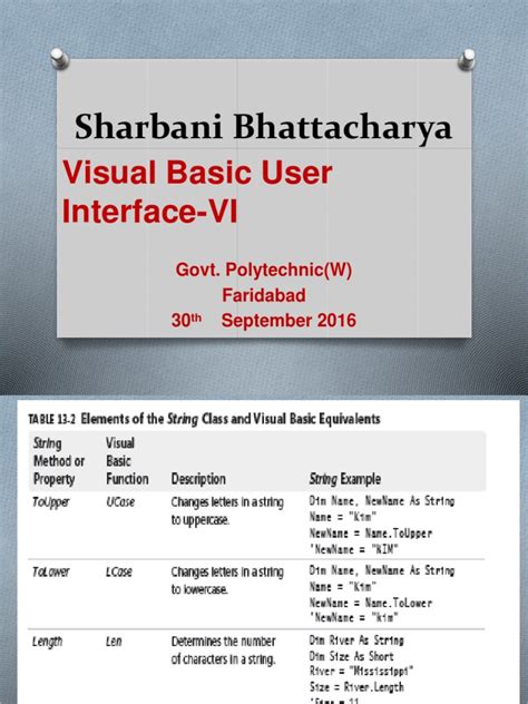 Visual Basic User Interface Vi Pdf Computer File Information
