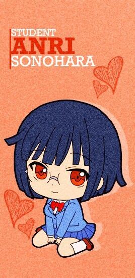 An Anime Character Sitting On The Ground With Hearts Flying Around Her