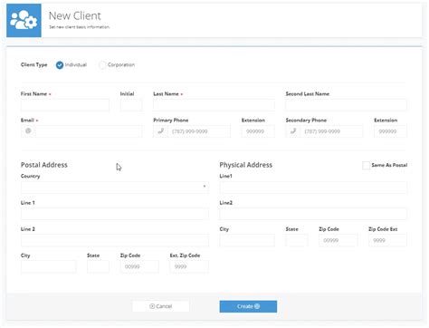 Create New Client Expert Tax