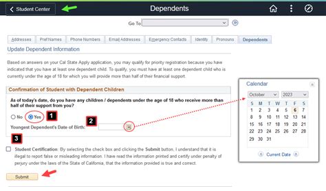 Update Dependent Information California State University Northridge