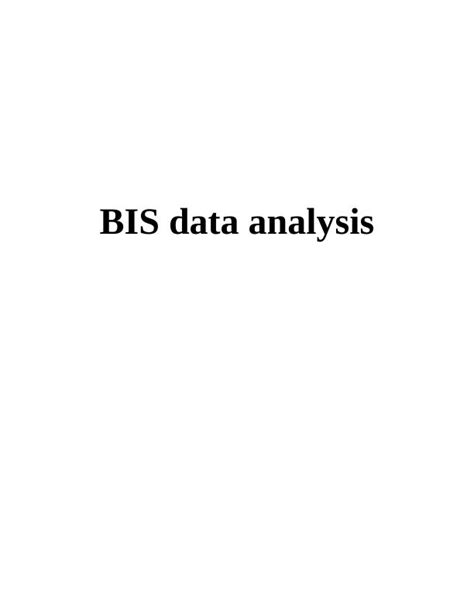 BIS Data Analysis Desklib