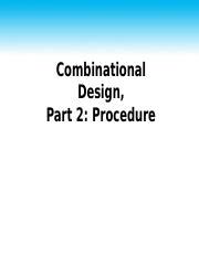 Comb Design Blocks Ppt Combinational Design Part Procedure Topics Positive Vs