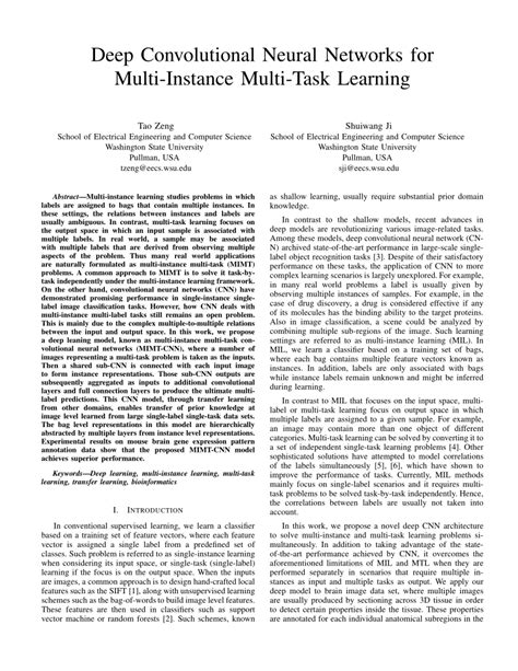 Pdf Deep Convolutional Neural Networks For Multi Instance Multi Task