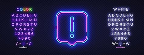 느낌표 네온 사인 어떤 목적으로든 훌륭한 디자인 느낌표 아이콘 네온 디자인 템플릿 벡터 일러스트 레이 션 0명에 대한 스톡 벡터
