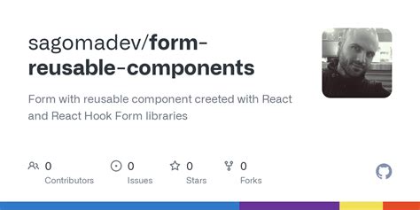 Github Sagomadevform Reusable Components Form With Reusable