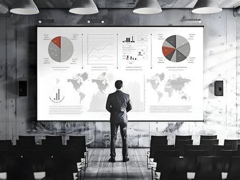 파워포인트 프레젠테이션을 위한 전문 슬라이드 템플릿 디자인 프리미엄 사진