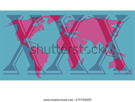 Xxx World Map Contour Stock Vector Royalty Free 279746009 Shutterstock