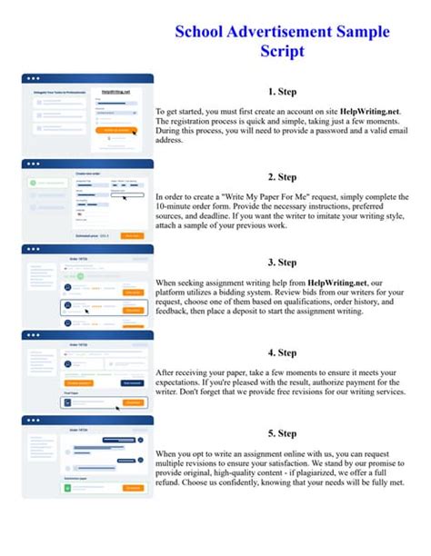 School Advertisement Sample Script Pdf