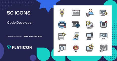 Code Developer Icon Pack Color Lineal Color 50 SVG Icons