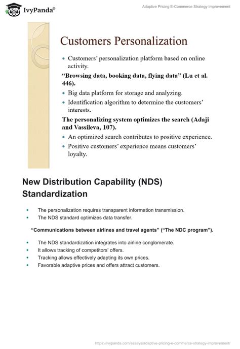 Adaptive Pricing E Commerce Strategy Improvement 306 Words Presentation Example