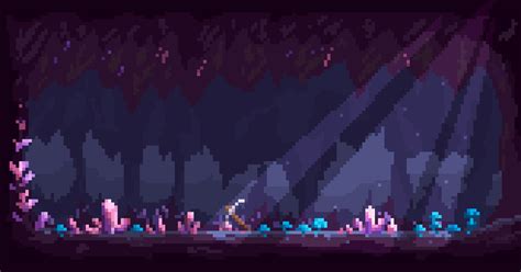 Pixel Art Crystal Cave by kristyglas | Pixel art games, Pixel art ...