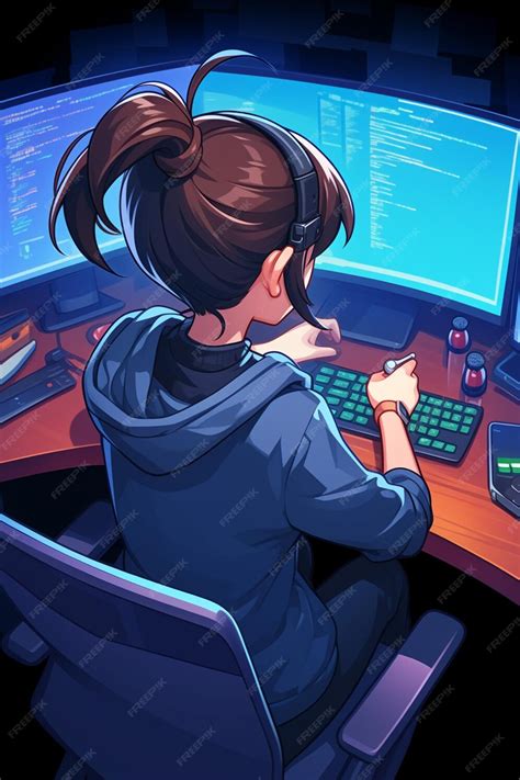 Caucasian Female Software Developer In Her 40s Debugging A Program