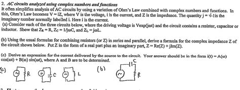 Solved AC Circuits Analyzed Using Complex Numbers And Chegg Com