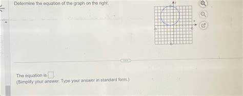 Solved Determine The Equation Of The Graph On The Right The