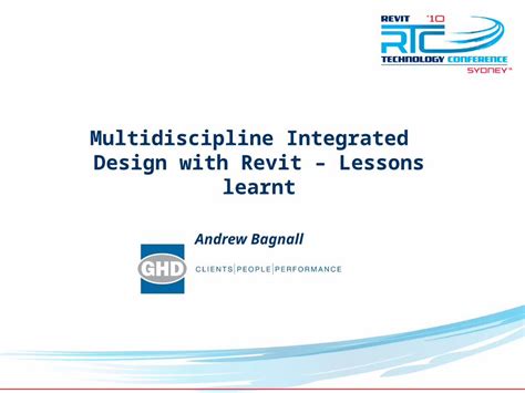 Pptx Tm Multidiscipline Integrated Design With Revit Lessons Learnt