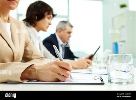 Female Business Lady Carrying Out The Business Data Analysis Stock Photo Alamy