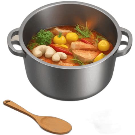 Cooking Various Things In A Pot Emoji Ai Emoji Generator