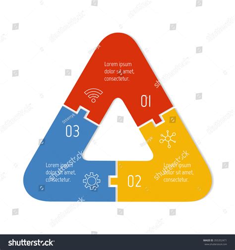 Vector Connected Infographic Diagram Circular Chart Stock Vector Royalty Free