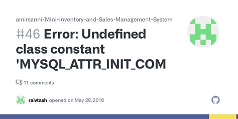Error Undefined Class Constant Mysqlattrinitcommand · Issue 46